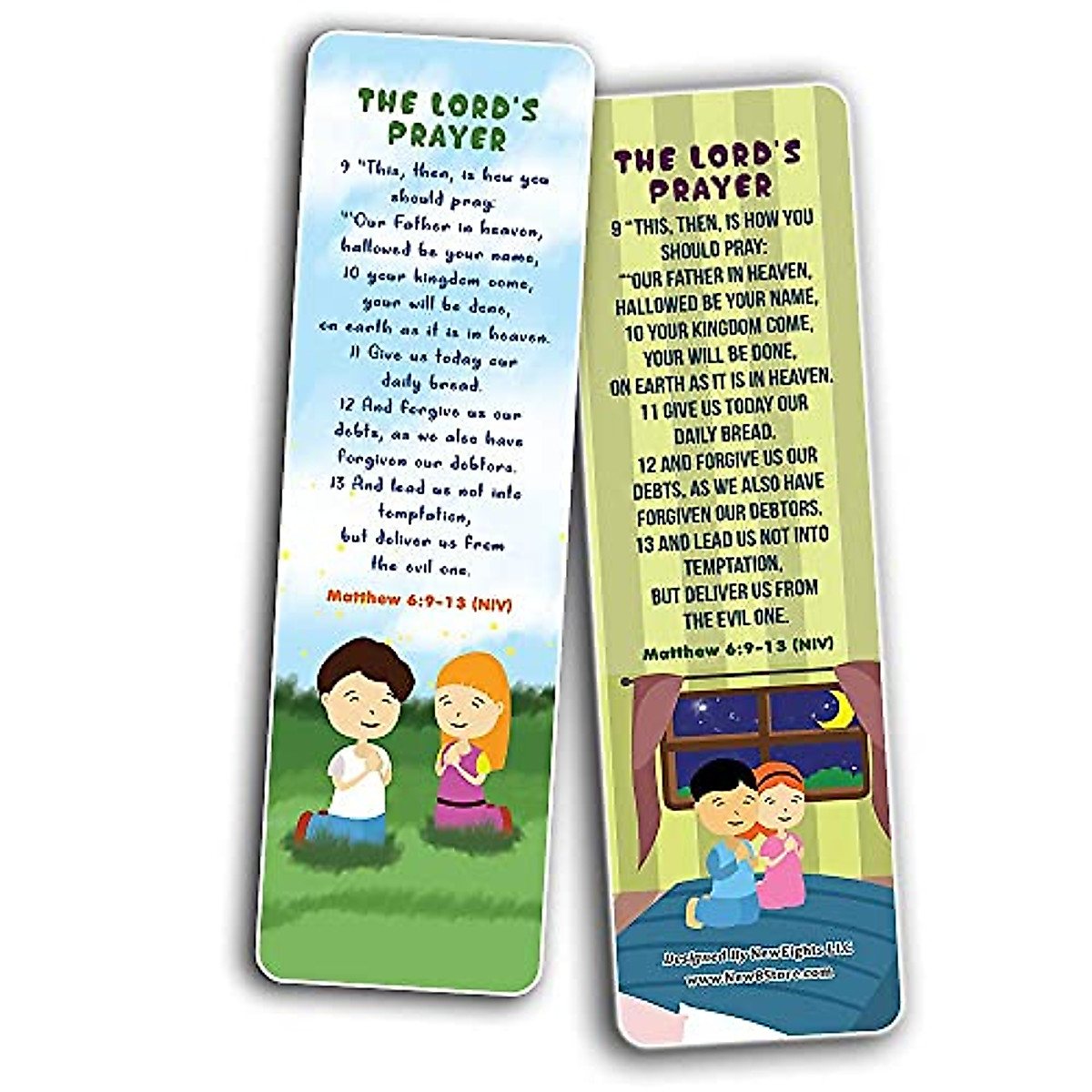 The Lord's Prayer Bible Bookmarks for Kids (12-Pack) - VBS Sunday School Easter Baptism Thanksgiving Christmas Rewards Encouragement Gift