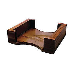 CoasterStone Holder for Square Coasters, 1 Included, Walnut