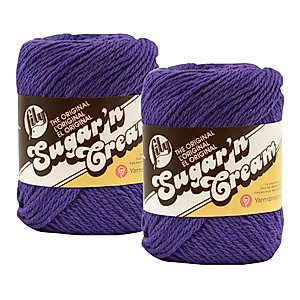Bulk Buy: Lily Sugar 'n Cream 100% Cotton Yarn (2-Pack) (Grape #0071)2