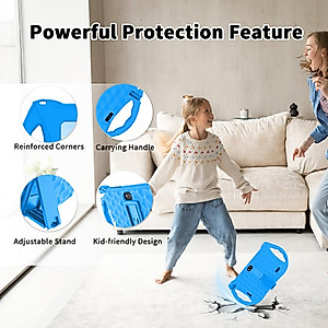 RliyOliy Kids Tablet, 7 inch Android 12 Tablet for Kids, 3GB RAM 32GB ROM Toddler Tablet with Bluetooth, WiFi, GMS, Parental Control, Dual Camera, Educational, Games(Blue)