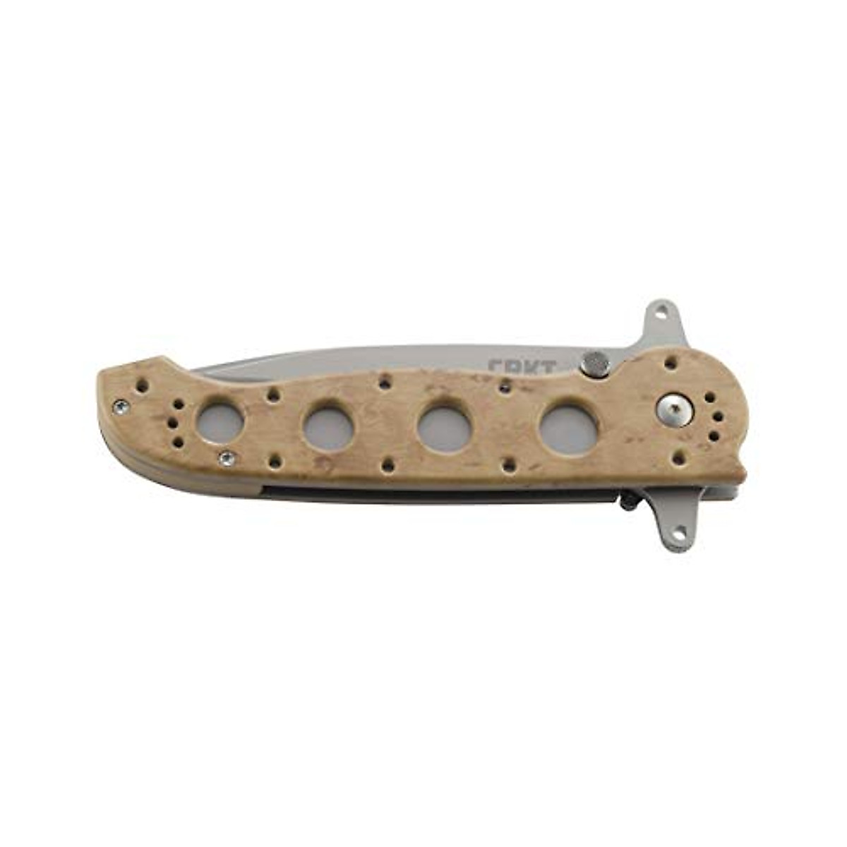 COLUMBIA RIVER KNIFE & TOOL M16-14ZSF EDC Folding Pocket Knife: Everyday Carry, Serrated Edge Blade, Tanto, Automated Liner Safety, Dual Hilt, Bead Blast Blade / Desert Nylon Handle, 4-Position Pocket Clip,Beige
