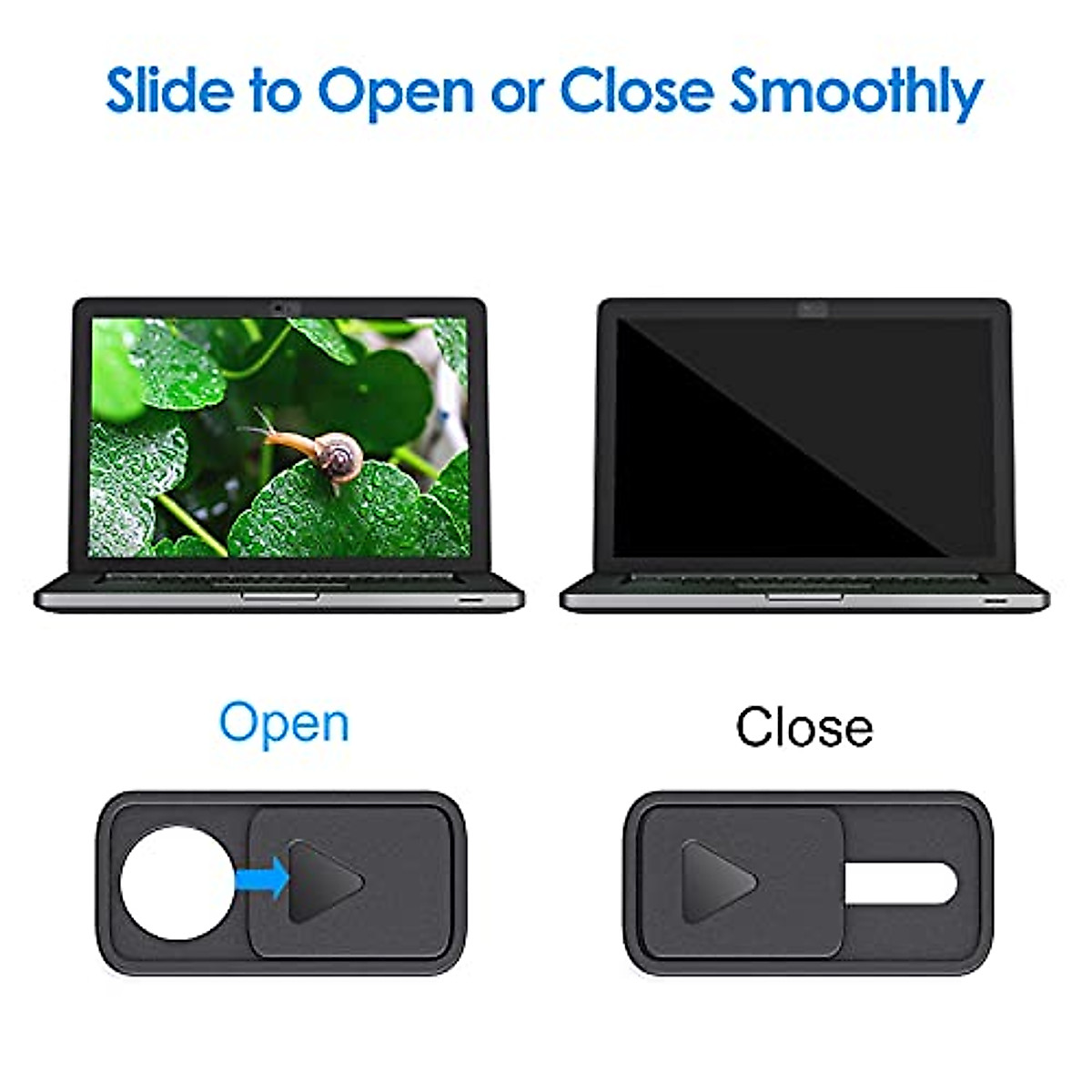 JETech Camera Cover Slide Webcam Compatible Laptop/Tablet/MacBook Air Pro/iMac/iPhone 8 7 6, Ultra-Thin Privacy and Security Protection Slider, 6-Pack