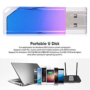 PUSOKEI USB3.0 Flash Drive, Color Gradient Mini U Disk 8GB / 16GB / 32GB / 64GB / 128GB, for Windows/OS X/Linux System Computer, TVs with OTG Functions, TV Boxes(128G)