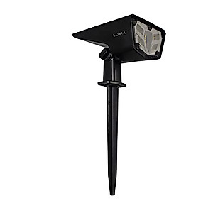 Luma Solar Outdoor Lights 2 Pack | Weatherproof Landscape Lighting with 22 LED Outdoor Lights for Patio, Yard | Garden & Wall Mount | 3 Modes Cool, Warm, Both + Rechargeable All-Night Battery