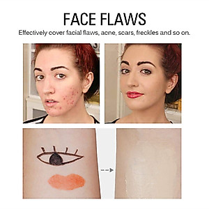 3 Pack Pro Full Cover Liquid Concealer, Waterproof Smooth Matte Flawless Finish Creamy Concealer Foundation for Eye Dark Circles Spot Face Concealer Makeup, Size: 3×6ml/0.20Fl Oz, Light Natural