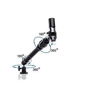 Versatile Positioning Stand for USB Microscopes with C-Clamp Base