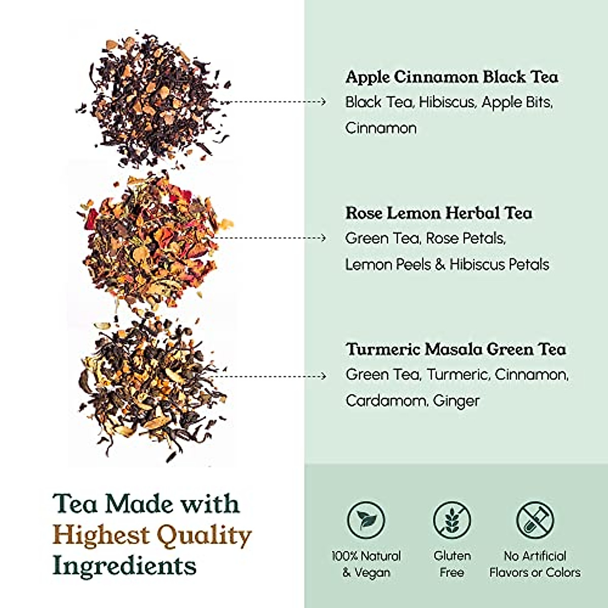 Teaniru, Novelty Tea Collection | Assortment of Premium Loose-leaf Teas - 3 Aromatic & Flavorful Blends (serves up to 100 cups)