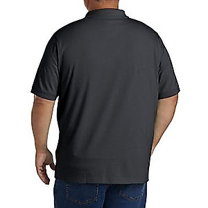 DXL Big and Tall Essentials Jersey Polo Shirt, Black, 2XLT