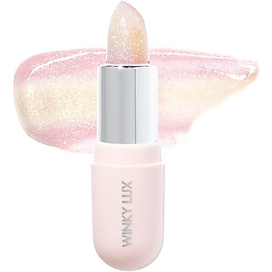 Winky Lux Glimmer Balm, pH Lip Balm, Color Changing Lipstick and Tinted Lip Balm, Vegan & Cruelty Free Lip Balm, Hydrate & Plump, Pink Shimmer Lipstick, Unicorn