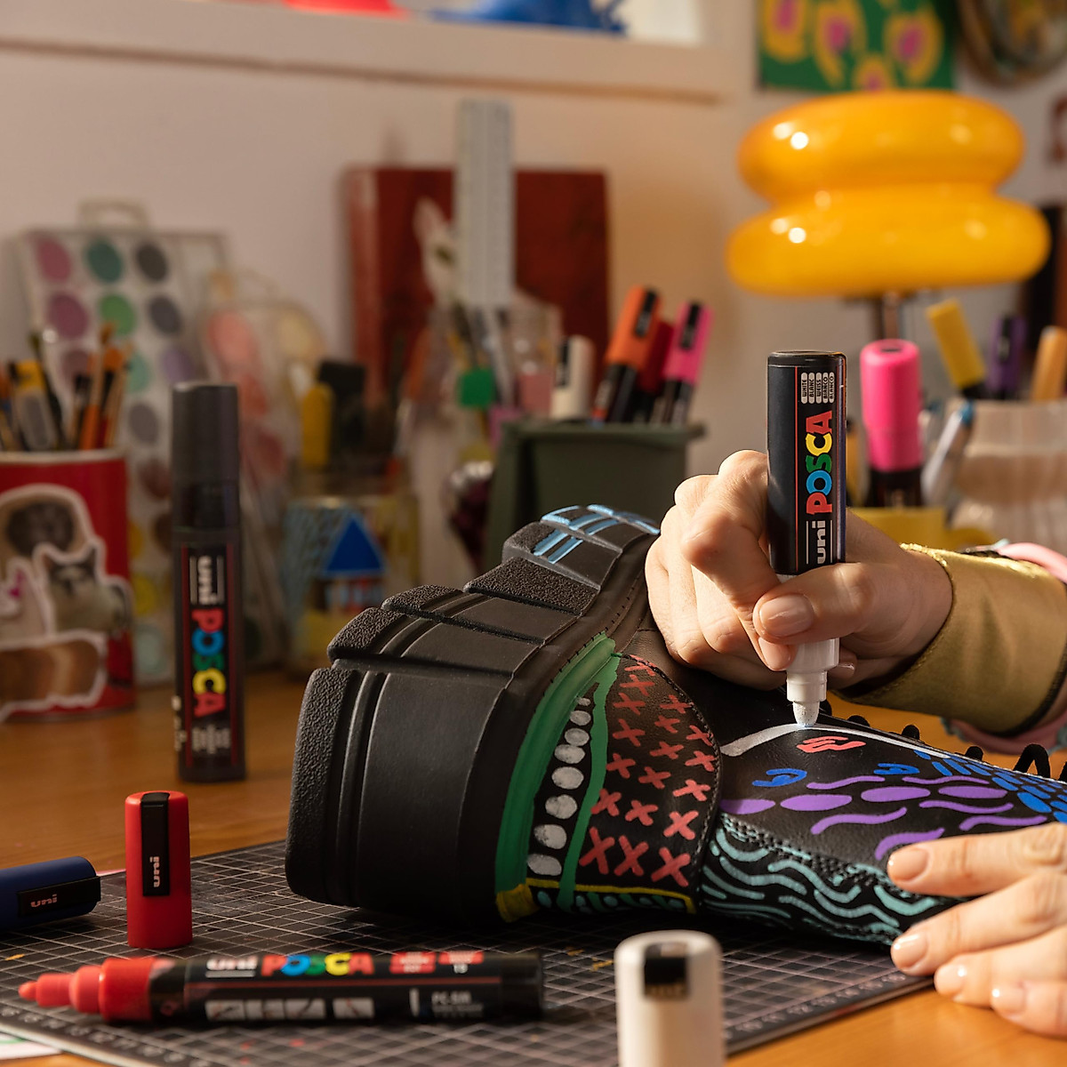 Posca Acrylic Paint Marker, Chisel Shaped, Black