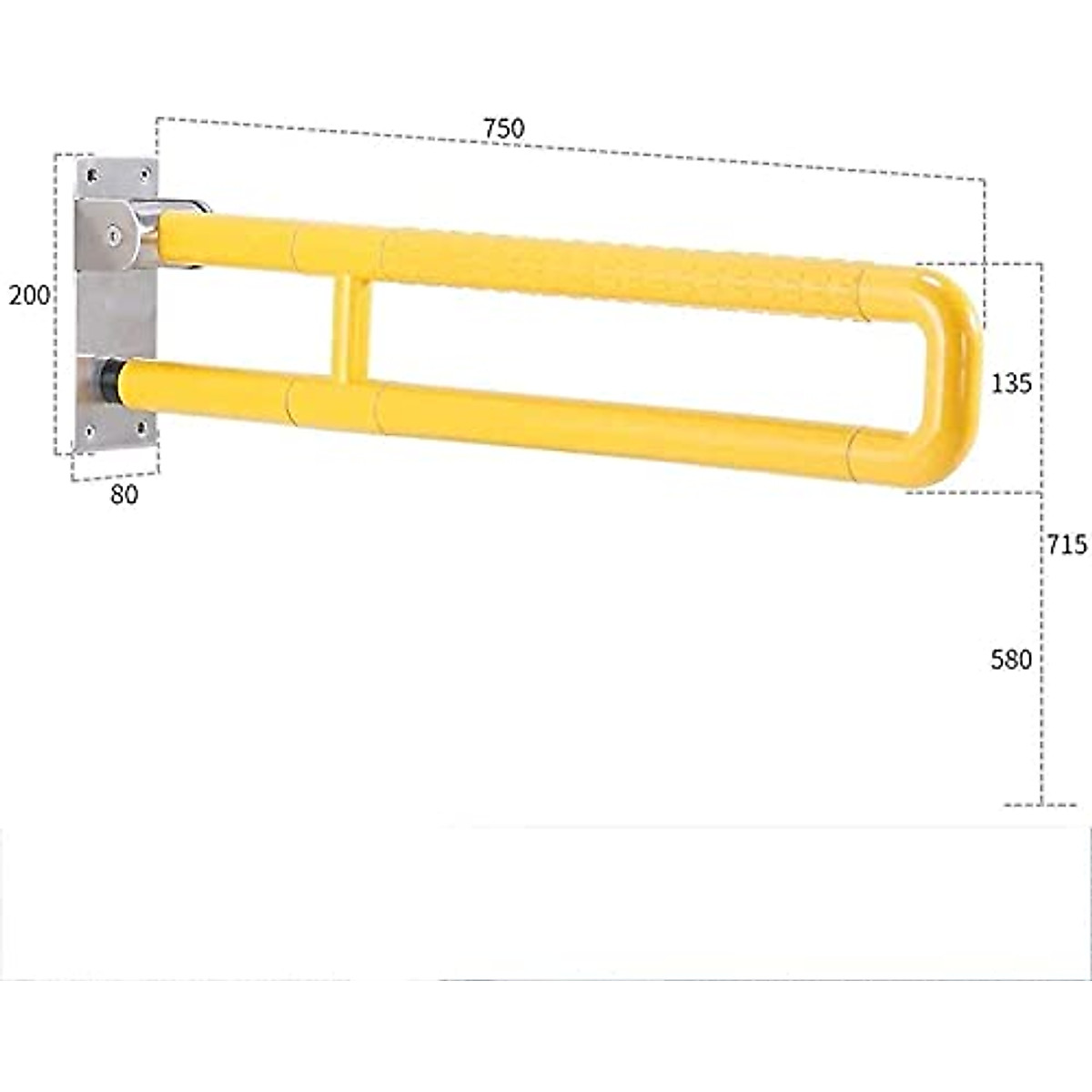NANZU Grab Bars Shower Grab Bar, Elderly Disabled Pregnant Women, Safety Non-Slip Accessible Handrails, Bathtub, Toilet, Bathroom, Kitchen Bathroom Accessories,Yellow