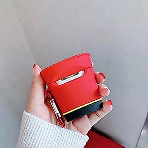 XYFS Compatible with Airpods 1/2 Case Cover, 3D Cute Cartoon Funny Fun, Silicone Air pods Stylish Chic Character Skin Keychain Kits,Stylish Girl Child Teen boy Airpods case (Ramen Cup)