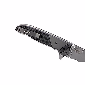 CRKT M40-15 EDC Folding Pocket Knife: Heavy Duty Everyday Carry, Spearpoint Blade with Veff Serrations, Flipper, Deadbolt Lock, Aluminum & GRN Handle, 4-Position Pocket Clip