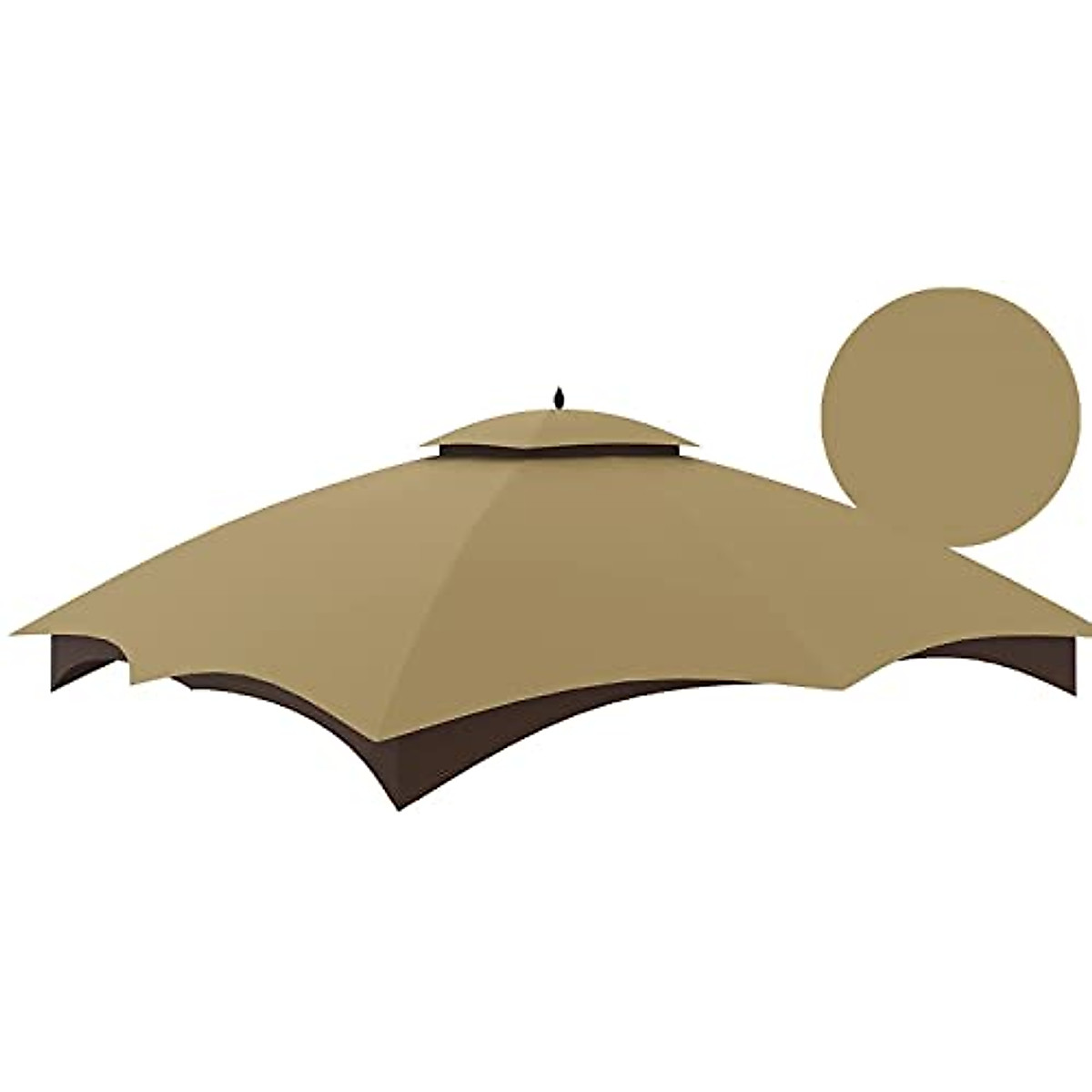 SCOCANOPY Replacement Canopy Top for The Lowe's Gazebo Model #GF-12S004B-1 / GF-12S004BTO (Beige)