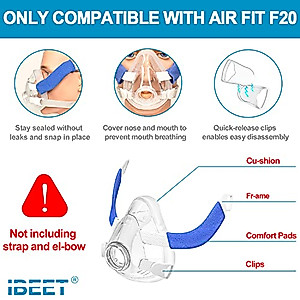 IBEET Replacement Kit for F20, Includes Cushion (Medium) and More, Cost-Effective Replacement Supplies