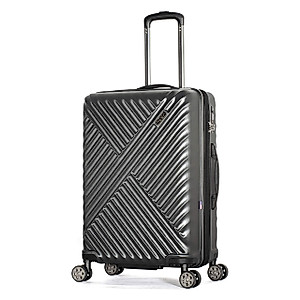 Olympia U.S.A. Luggage Matrix 3-Piece Pc Exp. Hardcase Spinner Set W/Hidden Compartment, GRAY