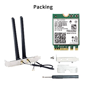 AX210 WiFi 6E WiFi Card M.2 NGFF Mini Desktop kit Adapter 6GHz BT5.2 Wireless 802.11ax 5400Mbps 2.4Ghz 5Ghz Support OFDMA MU-MIMO AX210NGW Gigabit Network Card