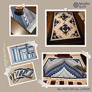 Needles Quilt Studio - (Beach House) 40 Strip Jelly Roll Fabric 2.5" x 44" | Cotton Strips Bundles - Jelly Rolls for Quilting Assortment Fabrics Quilters & Sewing - Precuts Cloth Quilts Strips