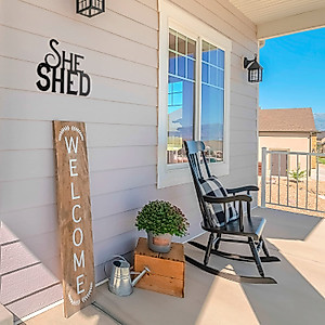 Zhengmy She Shed Metal Cut Sign Decor Wall Art Farmhouse Wall Sign Woman Cave Hanging Home Door Decoration for Home Kitchen Garden Present for Ladies