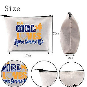 POFULL 1922 Sorority Paraphernalia Gift Greek Sorority Gift for Women This Girl Loves Sigma Gamma Rho Cosmetics Bag (This Girl Loves Sigma bag)