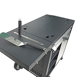 Razor GGC2228MC Universal Rolling Prep Cart with Multi-Layer Shelves and Storage Drawer for 29" Portable Outdoor Griddle and Grills, Black