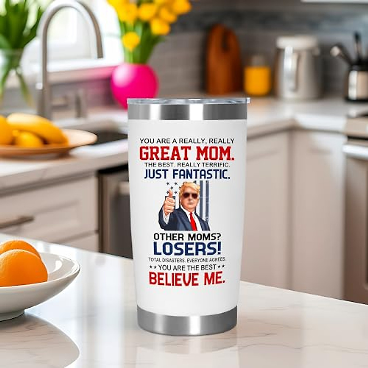 Palorix Mothers Day Gifts for Mom from Daughter Son - 20 Oz Stainless Steel Insulated Coffee Tumbler With Lid - Mother's Day Birthday Gifts For Women, Presents For Mom Stepmom