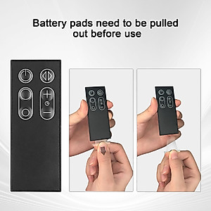 YKoneCha 965824-01 965824-02 Replacement remote control for Dyson AM06 Desk Fan, AM07 Tower Fan, AM08 Pedestal Fan with magnetic battery