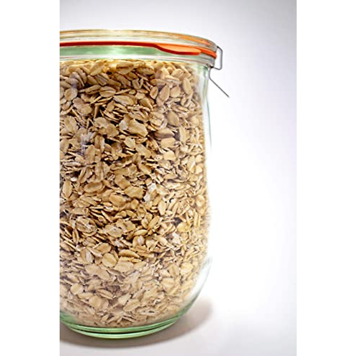 Weck Tulip Jars 1 Liter - Large Sour Dough Starter Jars with Wide Mouth - Suitable for Canning and Storage - 2 with Glass Lids