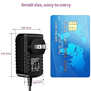 Guitar Pedal Power Supply Adapter 9V DC 2A(2000mA) Tip Negative 8 Way Daisy Chain Cables for Effect Pedal (9V2A1TO8)