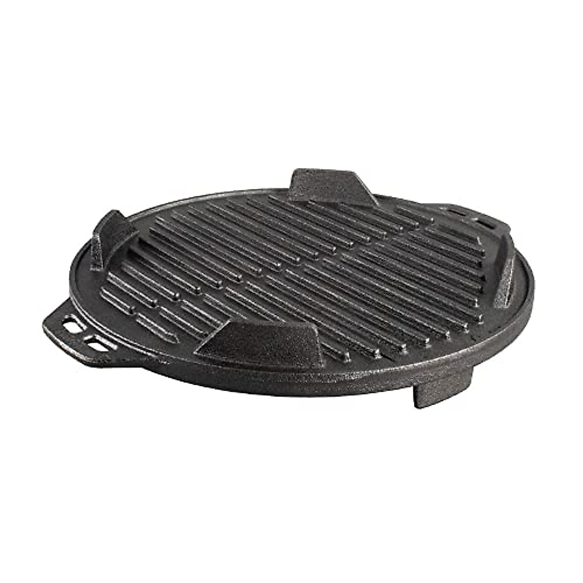 Lodge L12RG Cast Iron Round Kickoff Grill, 12 inch, Black