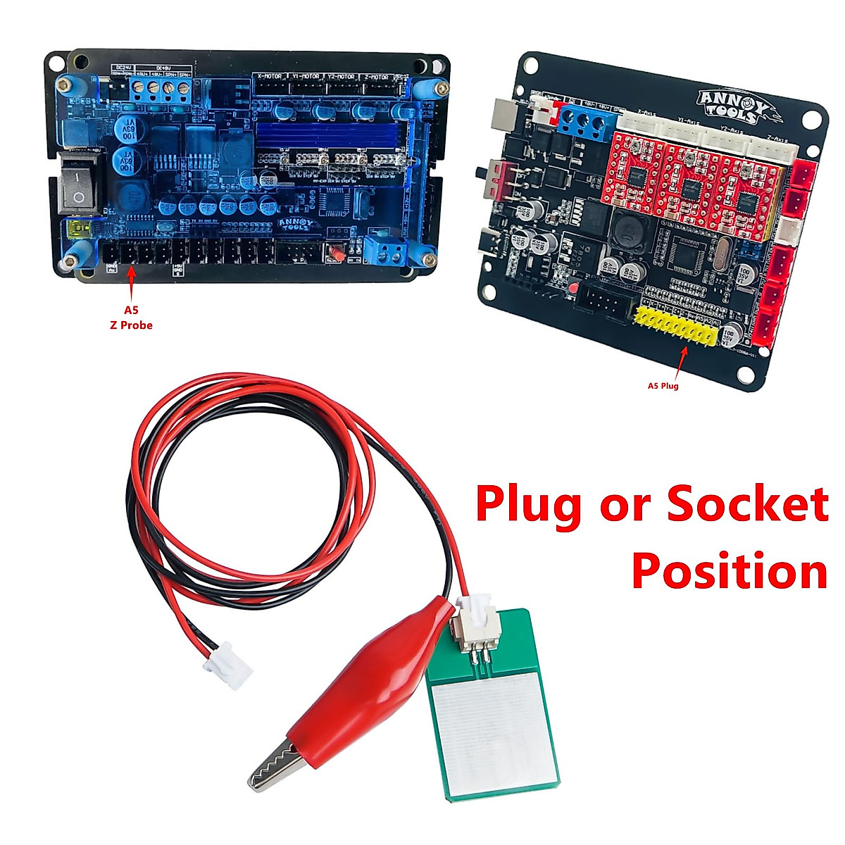 3018 Pro CNC Engraving Router Setting Touch Probe, Z-Axis Touch Plate for calibration Z-Axis Position, Compatible with Grbl/Mach 3 Controller