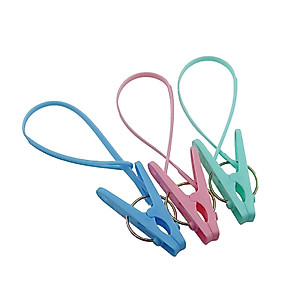 Guifeng 24CS 57mm Mixed Colours Plastic Windproof Non Slip Clip Small Mini Clothes Clip Photo Clip Hook Painting Display Craft Clip Suitable for Securing Clothing and Photo Display