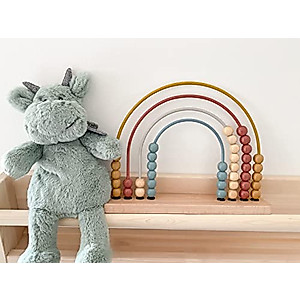 MON AMI Dax Dragon Stuffed Animal- Warmies Microwaveable Plush Pal with Aromatherapy Lavender Scent for Babies and Kids - Stuffed Grey Dragon Plush 11"