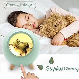 Vency Room Decor for Women, Cat Night Light for Bedroom, Cat Lover Gifts for Women Wife Mom Teen Girls, Cute Cat House Valentine Christmas Birthday Gifts (Green)