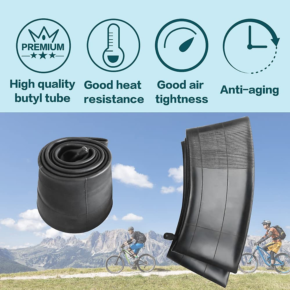 2 Pack 20" 26" Fat Tires 20/26 x 4.0 inch Fat Bike Tire Bike Tubes and Tire Levers for Folding Tires Electric Snow Beach Bicycle Tire Bicycle (26 X 4.0 2 Tires 2 Tubes)