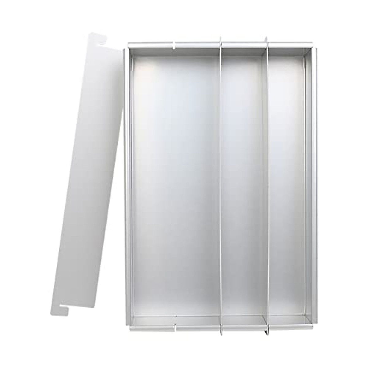 9.8x6.2x1.6in Detachable Rectangular Tin Cake Pan with Cake Cream Spatulas Set, Food-grade Battenberg Cake Mold - Adjustable Non-stick Coating Even Heat Distribution For Making Brownie Bread Cake