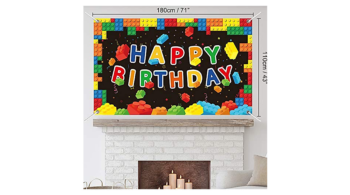 Building Blocks Party Backdrop for Kids' Birthdays | Vibrant Decorations
