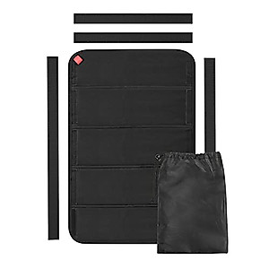 Beletops Foldable Velcro RV Door Window Shade，Camper Door Shade， Thin Shade Ready RV Window Shade，Blocking The Sun's Rays Makes The Interior of The RV Dark for RV Accessories Shade【25''x16''】 Black