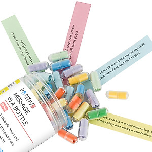 Funnewban Positive Affirmations Gifts for Women 60 Positive Messages in a Bottle, Stress Relief Gift for Men Daily Self Care Kit for Relaxation Meditation Mindfulness