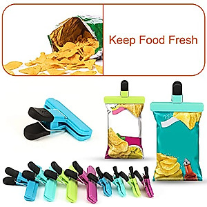 TACGEA Vegetable Peeler for Kitchen 2 Pack & 8 Pack Food Clips