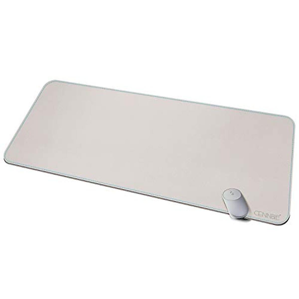 CENNBIE 47.2" x 19.6" Leather Desk mat, Desk mats on top of desks,Perfect Desk Mate for Office and Home, Rectangular, Large(Cream Color)