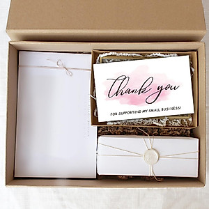 Lannso Thank You Cards Small Business, 120 PCS 4 Styles Thank You Cards for Retail Store 2x3.5 Inch, Recommended for Online Retailers, Small Business Owners and Local Stores(QS215)