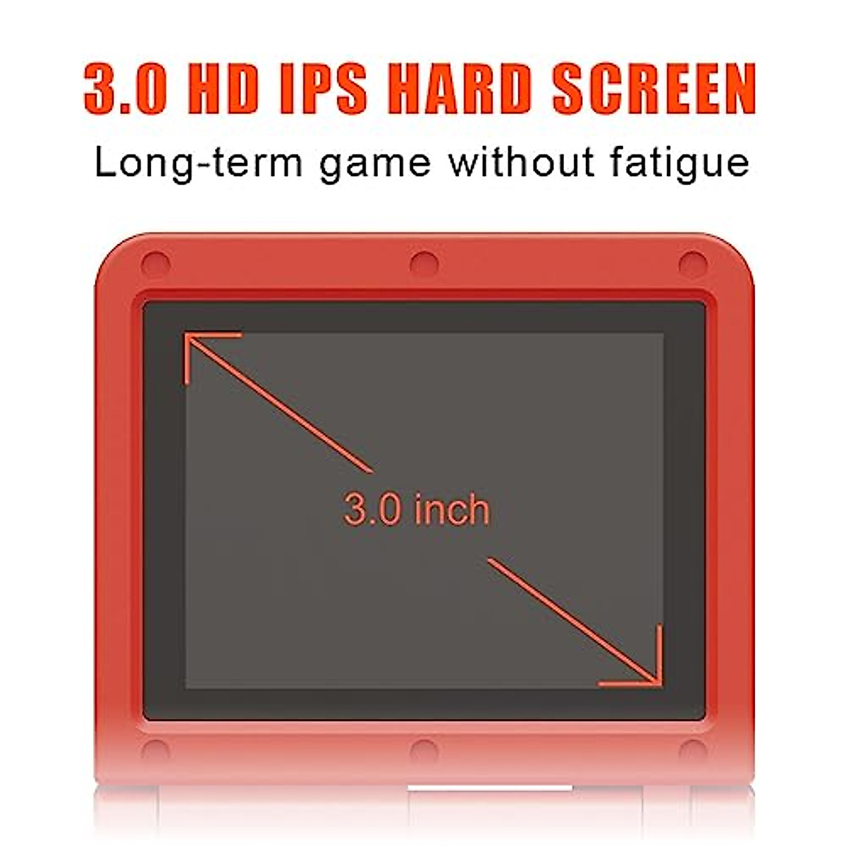 Powkiddy V90 Mini Foldable Handheld Retro Game Console 64G with 6000 Games, 3.0-inch IPS Screen Portable Arcade Rechargeable Games Emulators for Kids and Adults (Red)