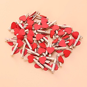 50pcs Love Photo Clip Photo Mini Clip Love Clip Photo Wood Clip Photo Clip Love
