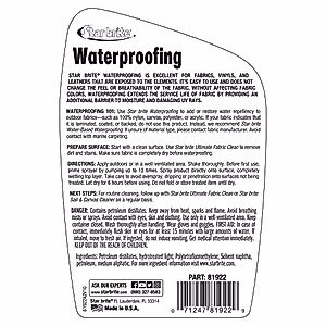 STAR BRITE Waterproofing Spray, Waterproofer + Stain Repellent + UV Protection - 22 OZ (081922SS)