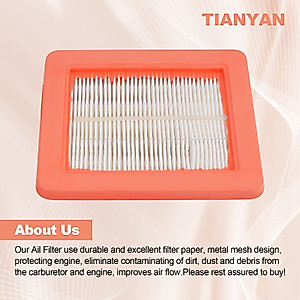 TIANYAN 17211-Z8B-901 Air Filter for Honda GCV160LAO GCV190LA GC190LA HRR216 HRB216 HRB217 HRC216 HRS216 HRT216 HRZ216 HRX217 EB2800I EG2800I Generator Lawn Mower Air (5 pcs)