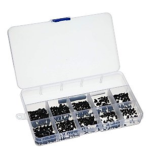 Ochoos 500pcs/box Black Laptop Computer Screws Alloy Steel Screw with Screwdriver Hand Tool DIY Assemble Set for Universal Computer