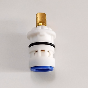 Brass Ceramic Faucet Valve Core,Replacement Tap va Ceramic Disc Cartridge Replacement for Double Handle Kitchen Basin Shower Faucet Part, Ceramic Faucet Valve,hot (Color : Hot) (Color : Hot) ( Color :