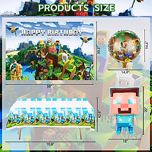 Birthday Party Supplies - 200pcs Party Decorations Include Banner, Tableware, Backdrop, Balloons, Cake Toppers, Hanging Swirls