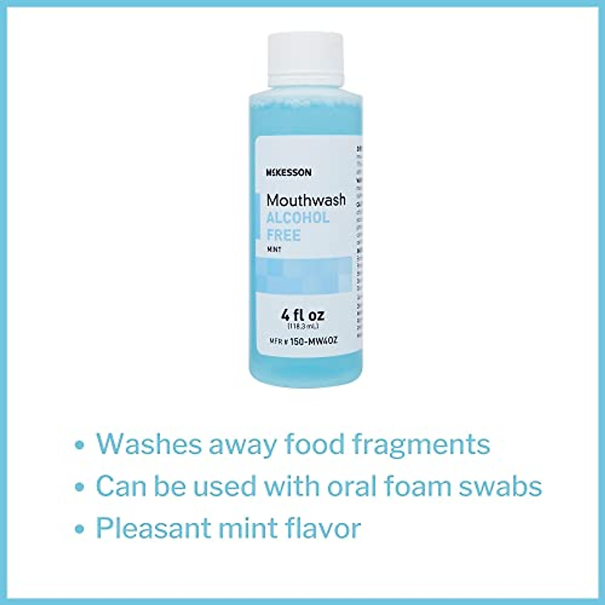 McKesson Mouthwash, Alcohol-Free, Mint Flavor, 4 oz, 60 Count